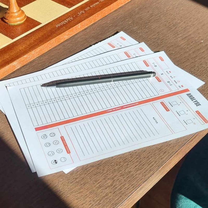 Mon Carnet d'échecs - Feuilles de score & d'analyse - PDF Gratuit